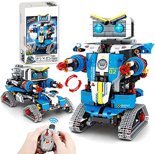 New-2-in-1-STEM Remote Control Robot Building Kit for Kids (796 Pieces ...