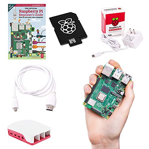 Raspberry Pi 4B 8GB RAM 16GB Storage Official Essentials Starter Kit ...