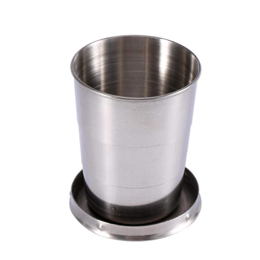 Garosa Stainless Steel Folding Cup,Premium Metal Cup Stackable Drinking ...