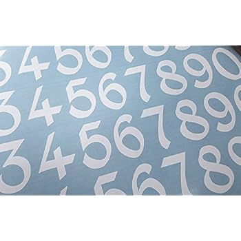 Amazon.com: Classic Style Die Cut Vinyl Numbers (3 inch Matte White ...