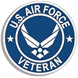 Amazon.com: United States Air Force Veteran Logo Car Decal US Military ...