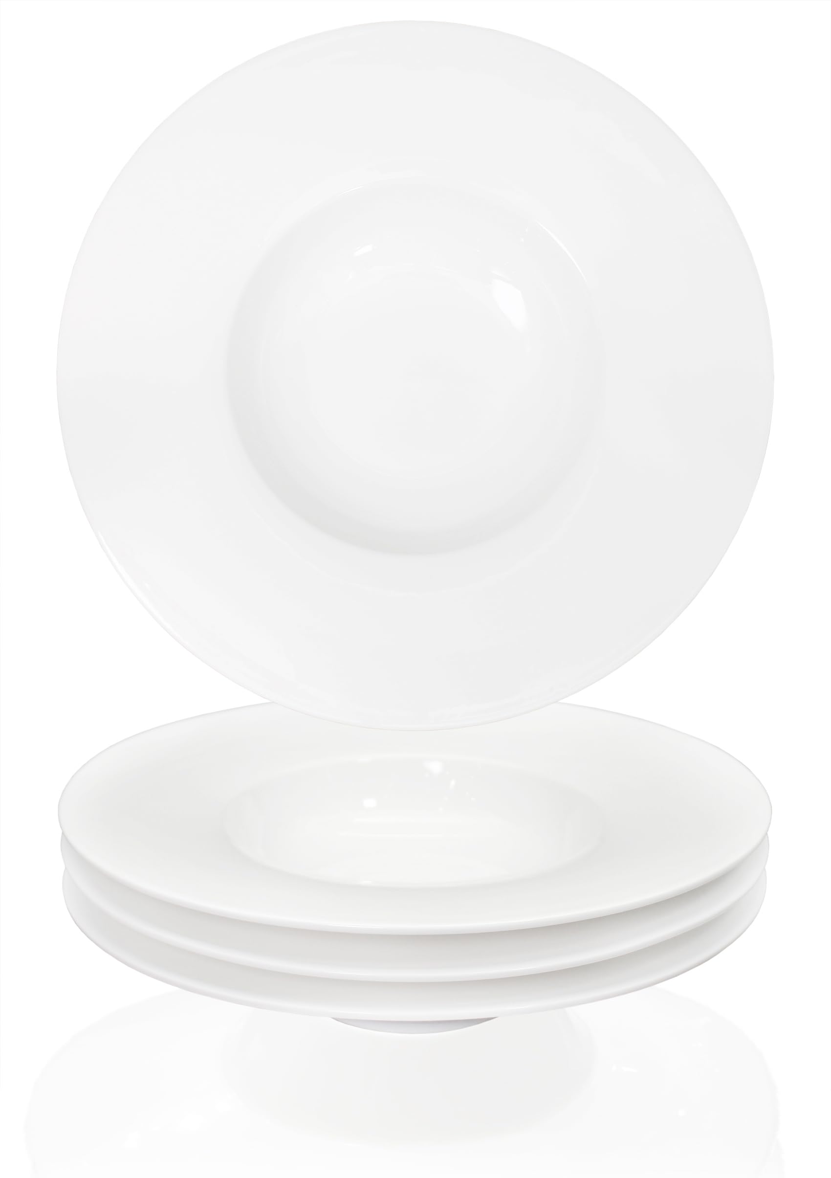 Creativity Home Ceramic Wide Rimmed Soup Plate, Soup Bowl 9 oz, Pasta ...