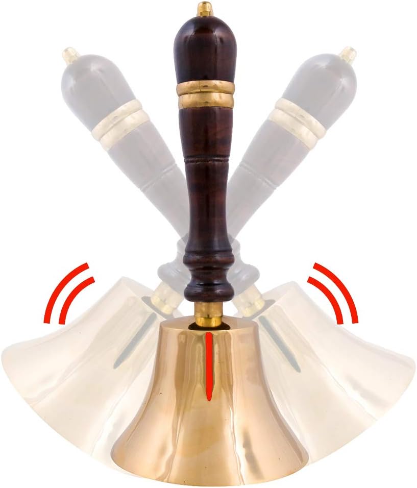 NEEZ Hand Bell Wooden Handle School Hotel Reception Hospital Door Pub ...