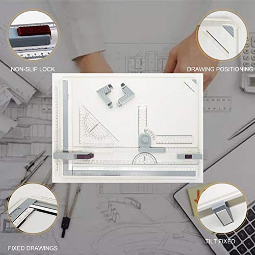 Estink A3 Drawing Table Board, Adjustable Measuring System Angle ...