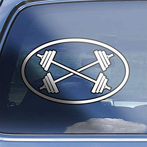 Amazon.com: Weight Training Barbells Oval Decal Sticker: Handmade