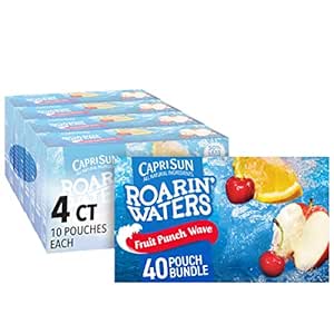 Amazon.com: Capri Sun Roarin' Waters Fruit Punch Wave Naturally Flavored Water Beverage (40 ct ...