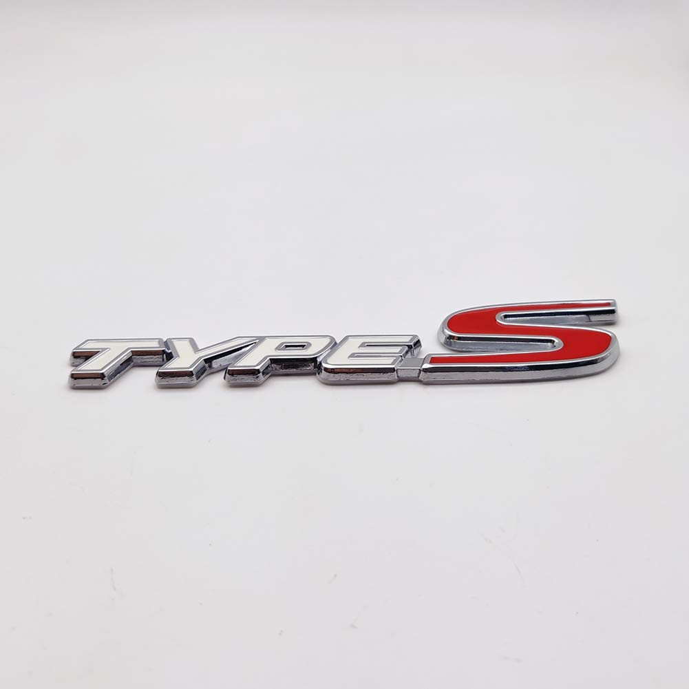 AxleZx Chrome Metal Type-S Logo Car Emblem Premium 3D Racing Sport ...