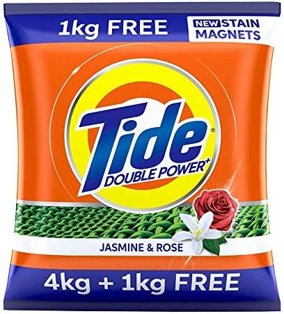 Tide Plus Extra Power Detergent Washing Powder - 4 kg + 1 Kg Free (Jasmine and Rose): Amazon.in ...