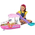 Amazon.com: Barbie Toy Boat Playset, Dream Boat with 20+ Ocean-Themed ...