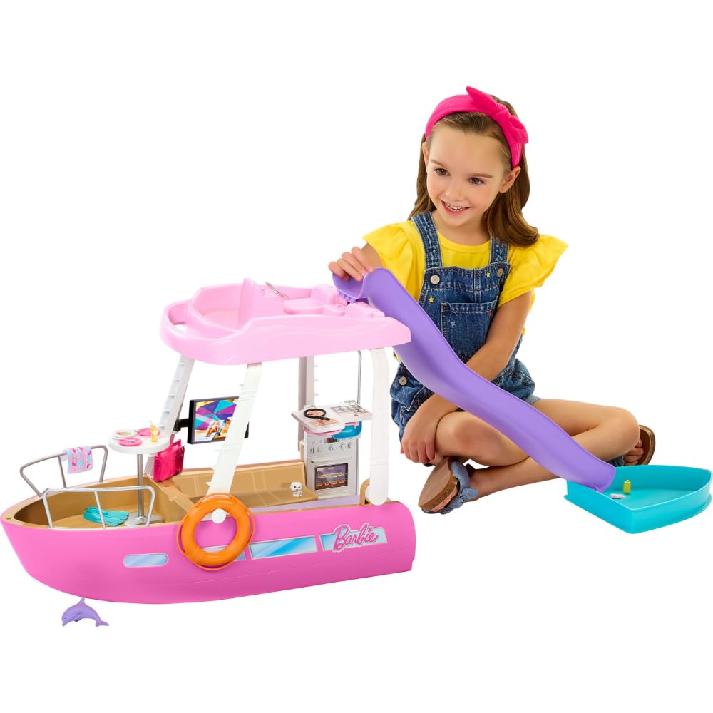Barbie Dream Boat Playset with 20+ Ocean-Themed Accessories Sized for ...