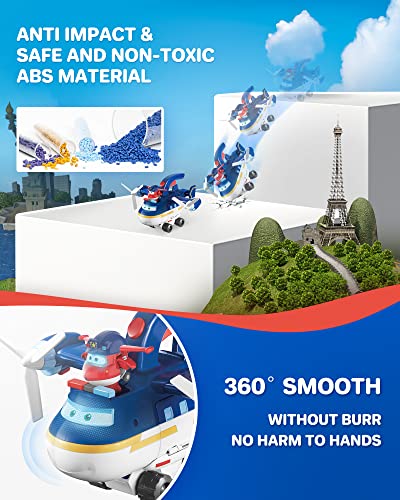 Super Wings Toy Airplane, Patrol Car, 2" Tall Jett Action Figure Set ...