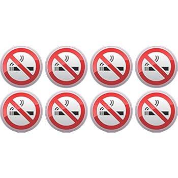 Amazon.com: No Smoking Stickers Car Window Decal 2 in. Pack of 6- Ideal ...