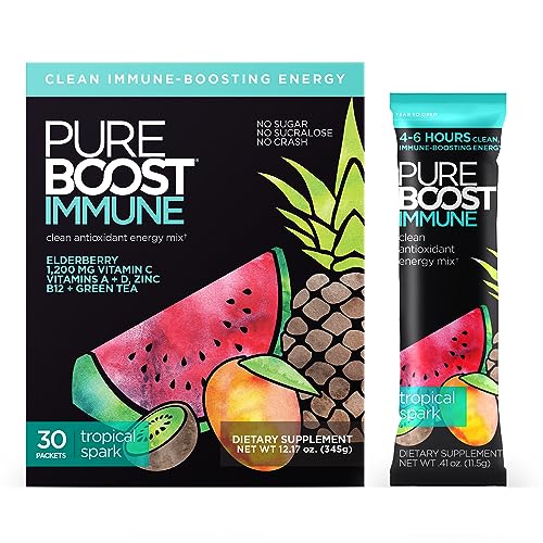 Pureboost Immune Clean Energy Drink Mix: Immunity Supplement with ...