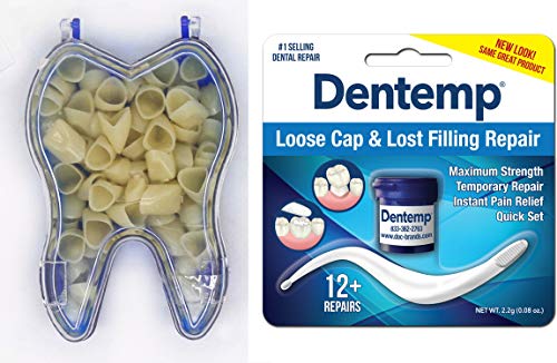 Dental Temporary Crown Kit Anteriors Box/50 + Maximum Strength Dental ...