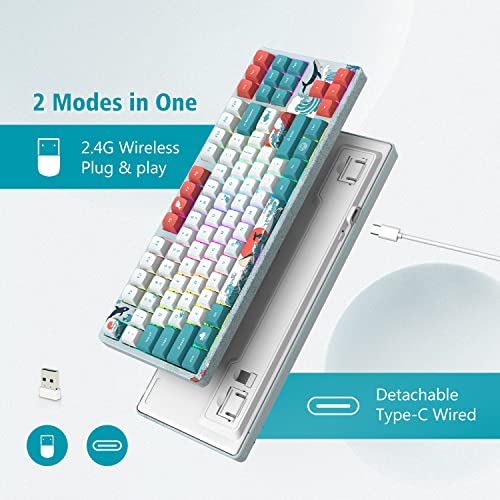 Mua Womier M87 Hot Swappable TKL Mechanical Keyboard, Wireless Gaming ...