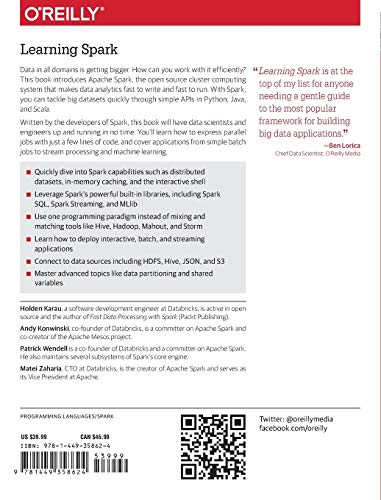 Learning Spark: Lightning-Fast Big Data Analysis | Pricepulse