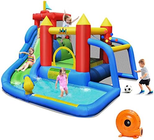 BOUNTECH Inflatable Water Slide, 7 in 1 Water Park Bounce House for ...