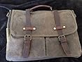 Mens Messenger Bag 15.6 inch Waterproof Vintage Genuine Leather Waxed ...