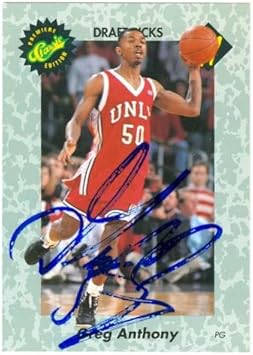 Greg Anthony autographed Basketball Card (UNLV) 1991 Classic #7 at ...