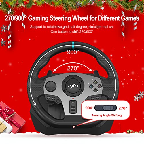 PXN V9 Gaming Steering Wheels - 270/900° Xbox Steering Wheel Driving ...