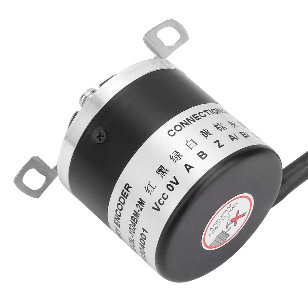 2M Cable AB 2 Phase Incremental Rotary Encoder 5V Two-Phase Signal ...