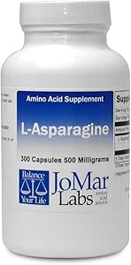 Amazon.com: L-Asparagine 300 Capsules 500 Milligrams: Health & Personal ...