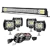 TURBO SII - LED Light Bar 32 Inch 441W Triple Row Flood Spot Combo Beam ...