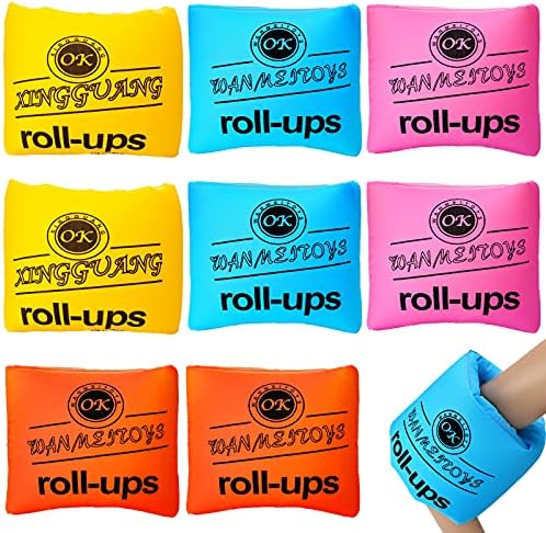 8 Pieces Arm Floaty Kids Adult PVC Inflatable Swim Floats Arm Bands ...