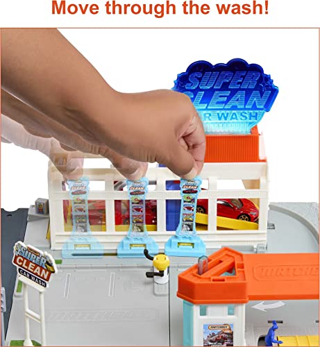 Matchbox Mattel Matchbox Cars Playset,Action Drivers Super Clean Car ...