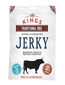 Kings Elite Snacks Kings Beef Jerky BBQ, 35 g: Amazon.co.uk: Grocery