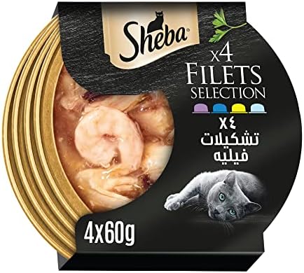 Sheba Cat Food Flavor Selection Filets, Domes Natural Shredded Chicken ...