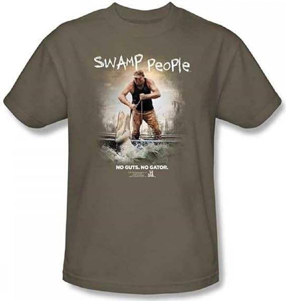 Amazon.com: Swamp People No Guts. NoGator Adult T-Shirt History Cannel ...