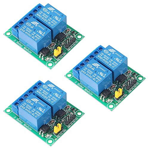 ACEIRMC 3pcs 2 Channel 5V Relay Module 10A with Optocoupler Low Level ...