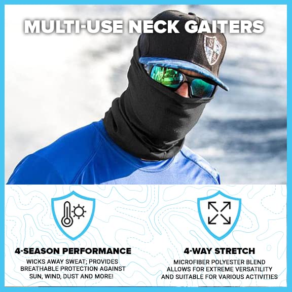 S A Company Neck Gaiter 5 Pack Sun Protection Face Shield Multi Use ...