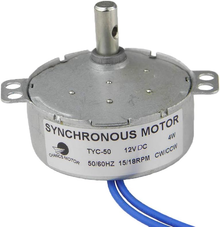 CHANCS DC Turntable motor, Synchronous Geared Motor TYC-50 12V DC 15 ...