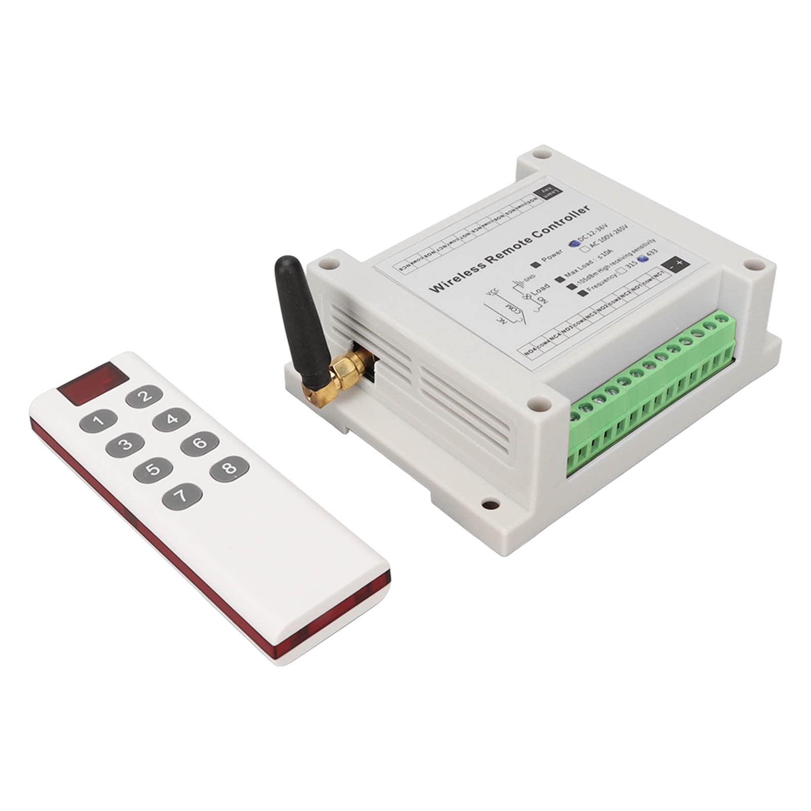 Mua 433mhz 8 Channel Wireless Remote Control Relay Switch, 0A DC 12Vâ ...