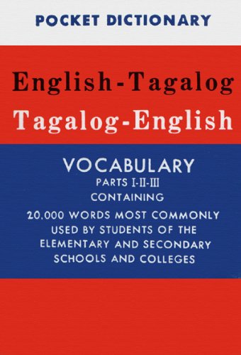 English Tagalog Tagalog English Vocabulary/Pilipino Dictionary, Pocket ...