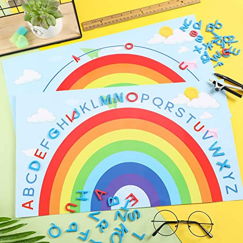 Double Sided Rainbow Play Alphabet Arch Mats Colorful Foam Letters ABC ...