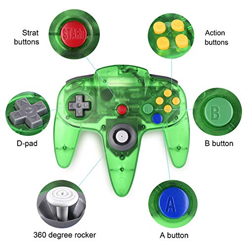 miadore Classic N64 Controller Joystick Remote for N64 Video Game ...