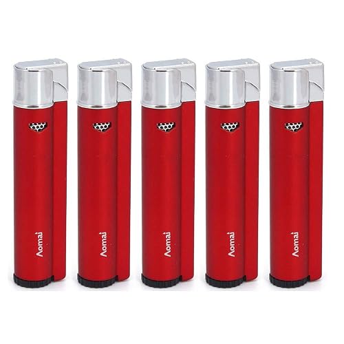 5 Packs AOMAI Windproof Jet Torch Butane Gas Flame Visible Fuel Tank ...