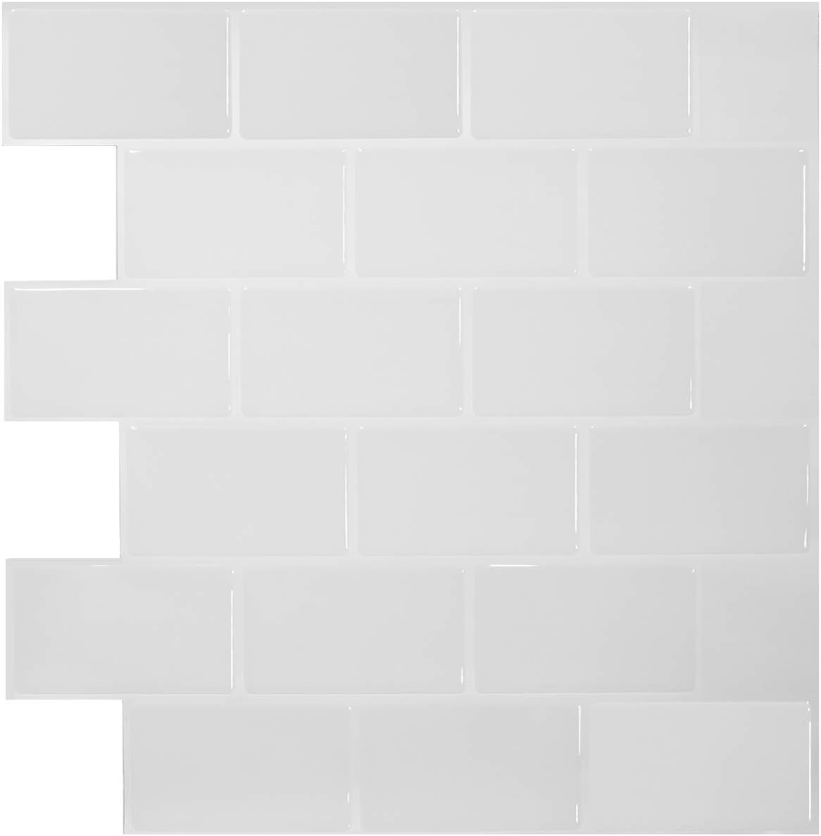 10-Sheets Peel and Stick Subway Tile Stickers, Self Adhesive Wall Tiles ...