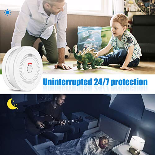 3 Pack Smoke Detector, Portable Fire Alarms Smoke Alarms Battery ...