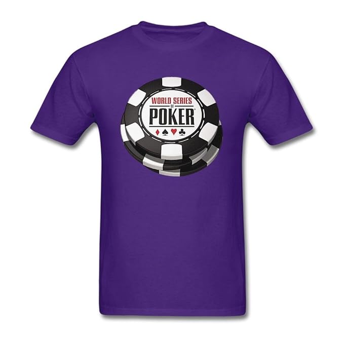 Amazon.com: Toikde Series Of Poker Wsop Logo Men T shirts Purple XXL ...