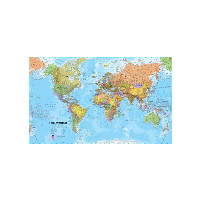 Buy Extra Large World Wall Map (political) - Laminated and pinboard ...