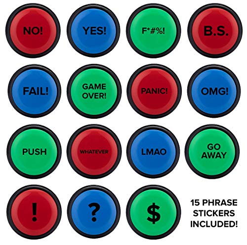 Inventiv 30 Second Custom Recordable Talking Button, Record & Playback ...