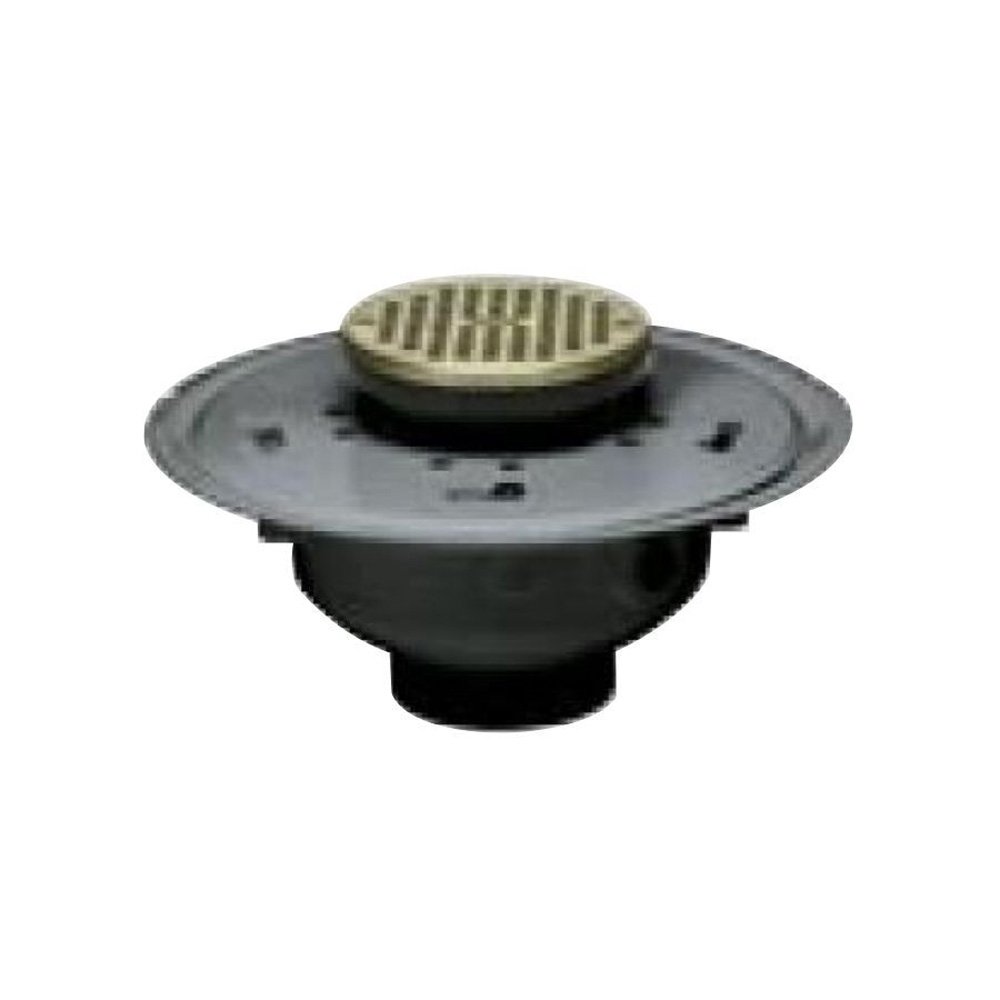 Oatey 72166 PVC Adjustable Commercial Drain with 6-Inch NI Grate and ...