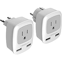 Amazon.com: Type E F and Type C Plug Adapter Bundle, TESSAN Germany ...