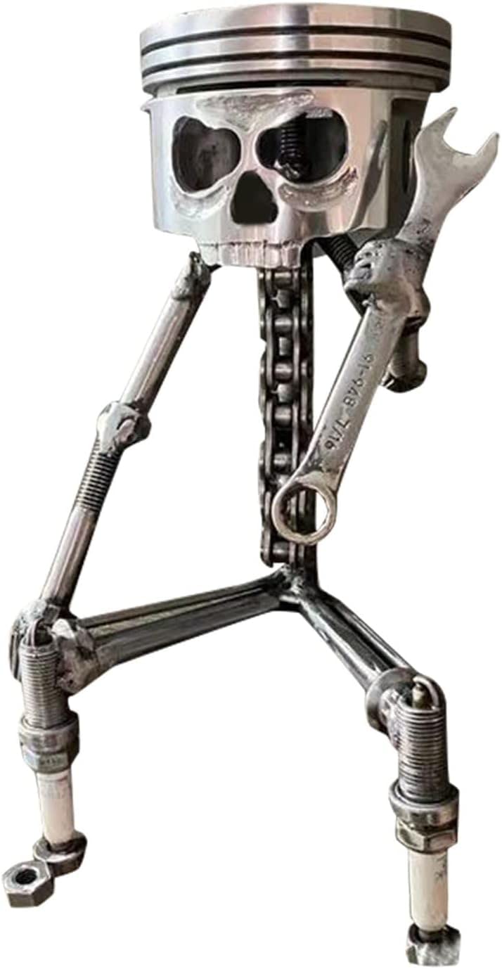 Mua Carving Piston Face Sculpture Metal Art Figurine,Carved Skeleton ...