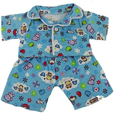 Cute Blue Teddy Pyjamas PJs Outfit Teddy Clothes / fits 8-10 inch (25cm ...