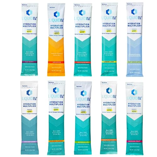 Liquid IV Hydration Multiplier Assorted Variety Pack - Electrolyte ...